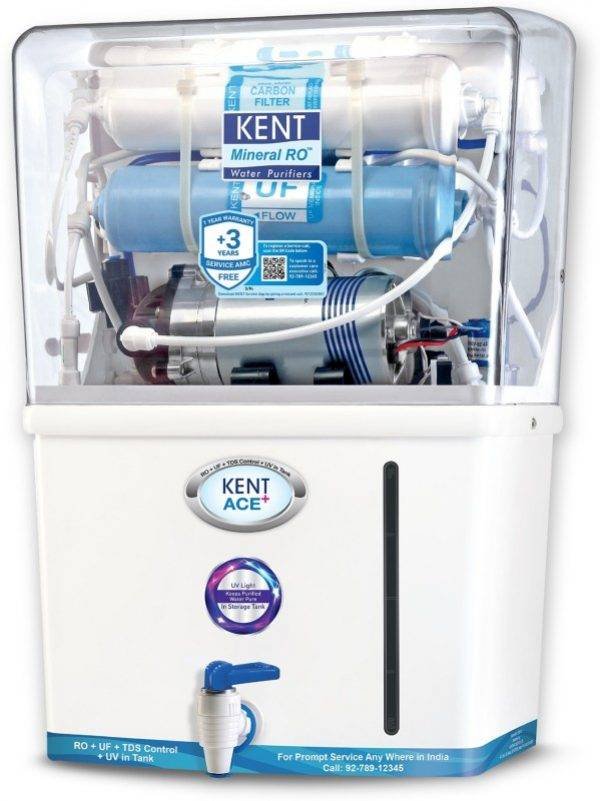 Kent Ace Plus 8 L RO + UV + UF + TDS Water Purifier (White) - BuyDekhke