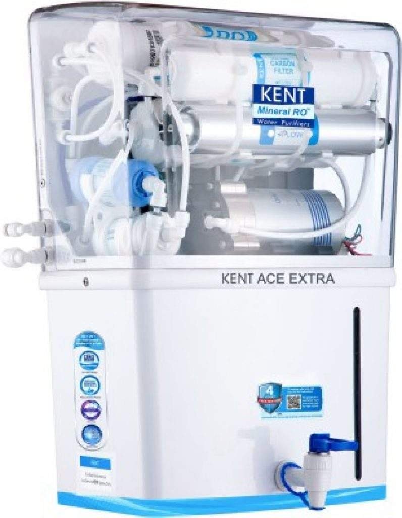Kent Ace Extra 8 L RO + UV + UF + TDS Control + Alkaline + UV in Tank ...